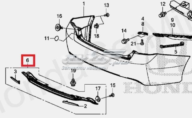 71510T2GA00 Honda спойлер заднего бампера