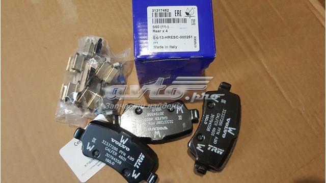 31317482 Volvo задние тормозные колодки