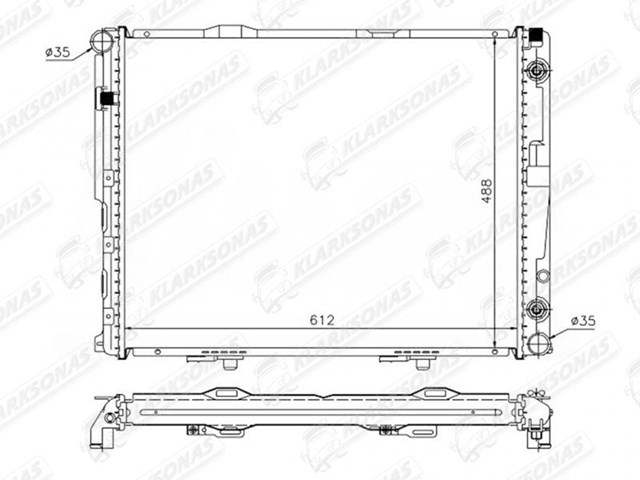 1245000002 Mercedes радиатор охлаждения двигателя