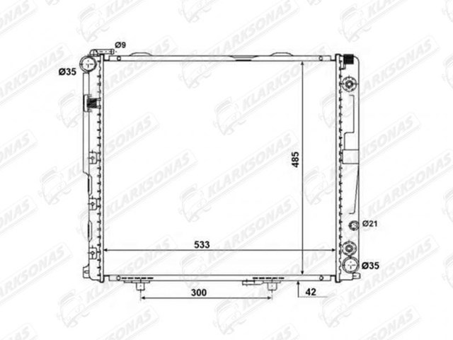 A1245009003 Mercedes радиатор охлаждения двигателя