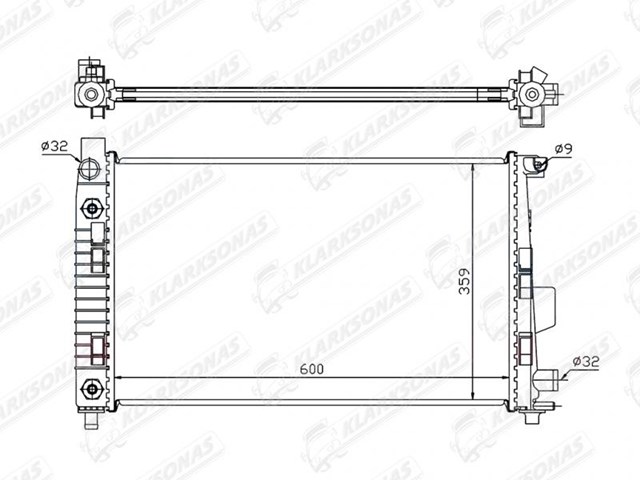 A1685002002 Mercedes радиатор охлаждения двигателя
