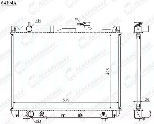 1770052D11 Suzuki радиатор