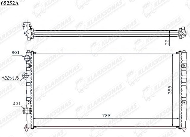 3A0121253C Nissens радиатор охлаждения двигателя