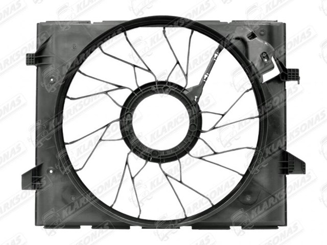 52014787AB Chrysler диффузор радиатора охлаждения, в сборе с мотором и