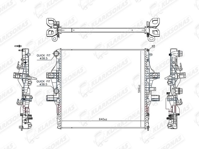 5801255814 Iveco радиатор охлаждения двигателя