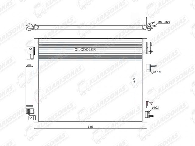68085784AA Chrysler радиатор кондиционера