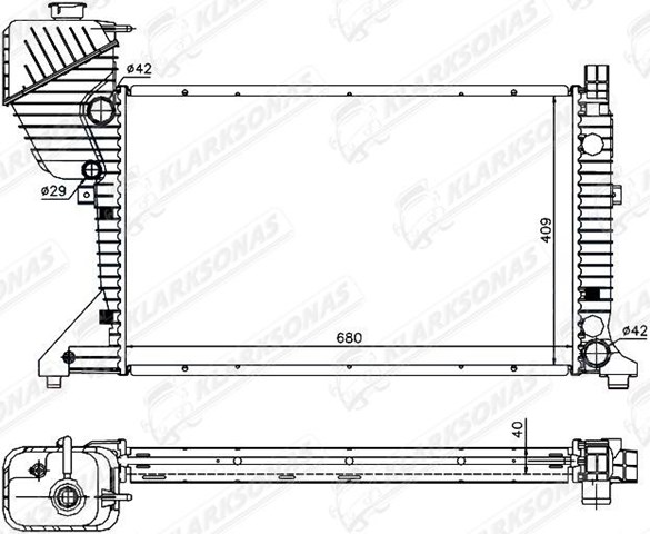 9015003500 Mercedes радиатор охлаждения двигателя