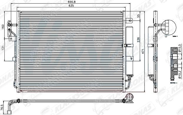 LR018403 Allmakes радиатор кондиционера