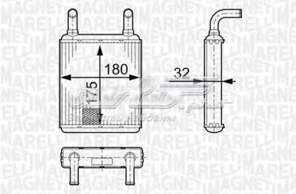 0038357601 Mercedes радиатор печки (отопителя задний)