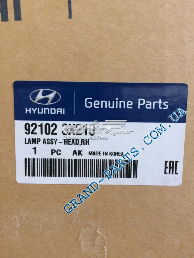 921023X210 Hyundai/Kia фара правая