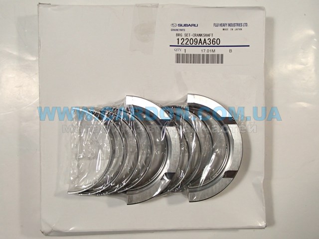 12209AA360 Subaru вкладыши коленвала коренные, комплект, стандарт (std)