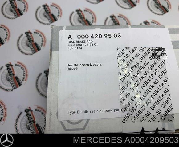 0004209503 Mercedes комплект колодок тормозных 4шт