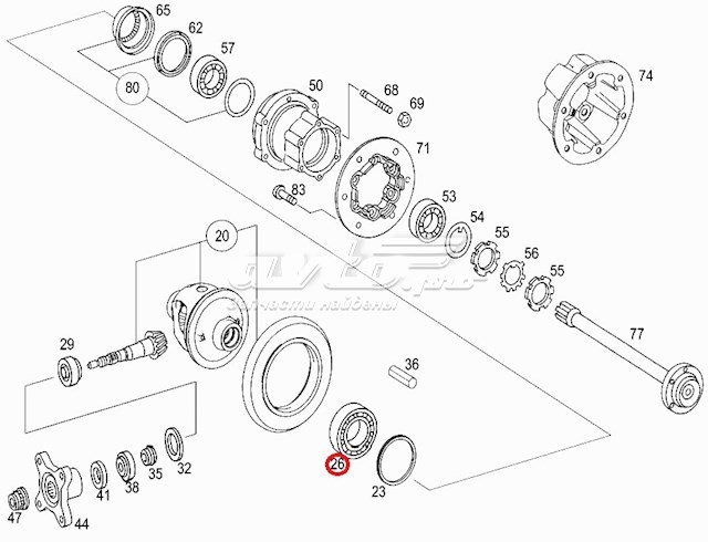 0179811105 Mercedes подшипник дифференциала заднего моста
