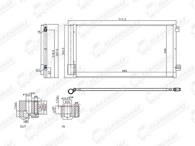 68248149AA Chrysler радиатор конд 1,4