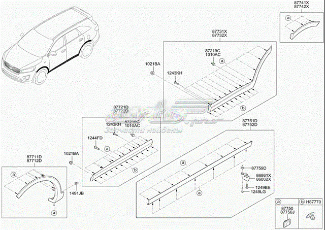 87731C5200 Hyundai/Kia накладка дверей