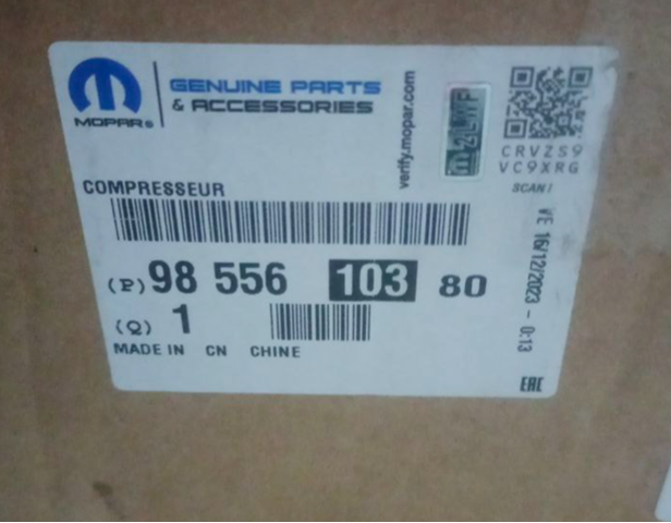 9855610380 Peugeot/Citroen Компрессор кондиционера