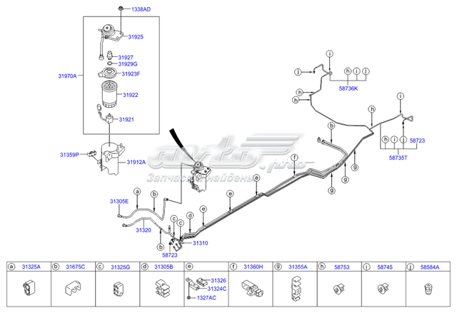 319212y000 Hyundai/Kia Датчик уровня воды топливного фильтра