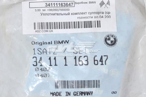 34111163647 BMW ремкомплект суппорта тормозного переднего (Сальники поршня