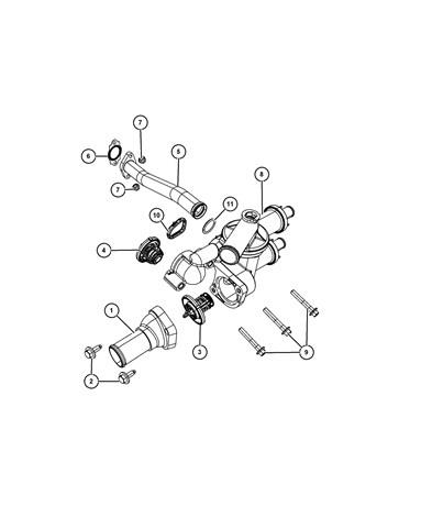 4884873AA Chrysler кольцо уплотнительное системы охлаждения