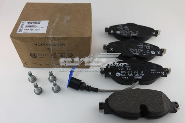 8V0698151B VAG колодки тормозные передние дисковые