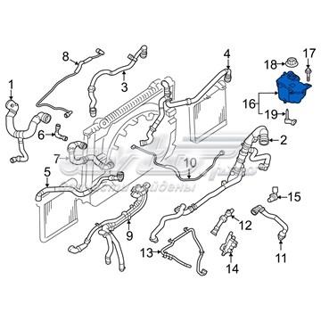 LR091767 Land Rover бак перелива радиатора
