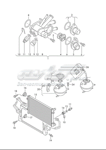 032121111P VAG корпус термостата