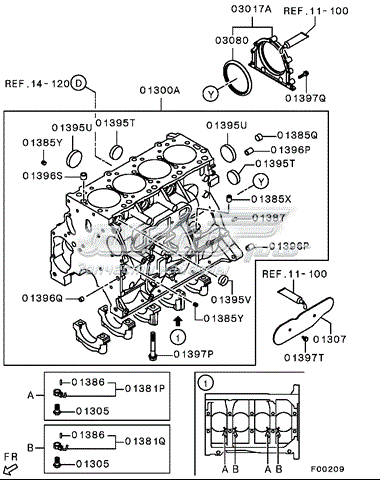 MN128731 Mitsubishi сальник коленвала двигателя задний