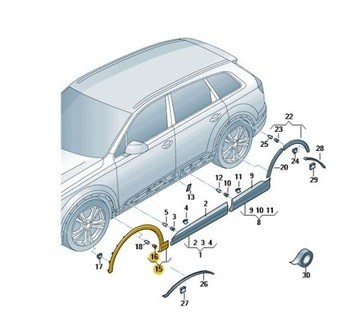 4M0853718AGRU VAG розширювач арки крила