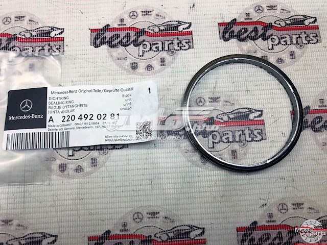 A2204920281 Mercedes | Прокладка катализатора задняя A 220 492 02 81 ...