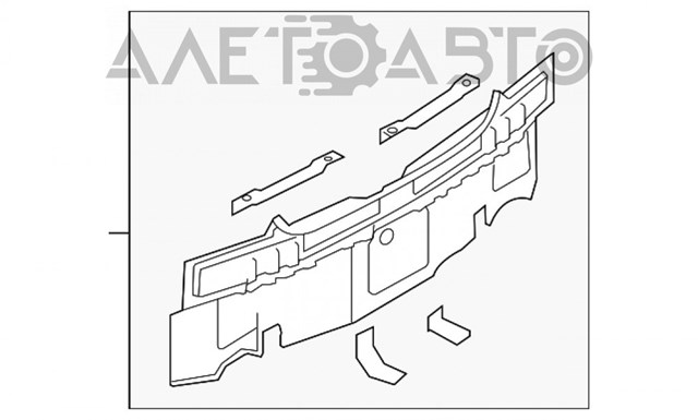 79110JK000 Nissan панель багажного отсека задняя