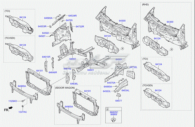 64101H8000 Hyundai/Kia панель передня