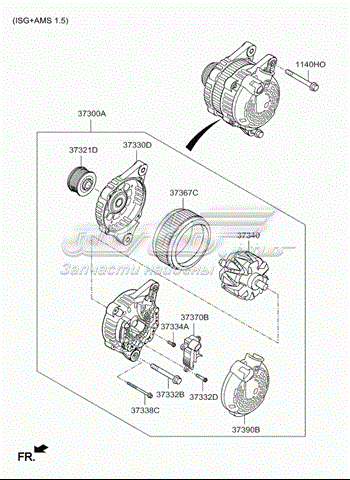 373702f350 Hyundai/Kia Реле-регулятор генератора (реле зарядки)
