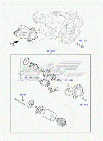 3610003853 Hyundai/Kia стартер