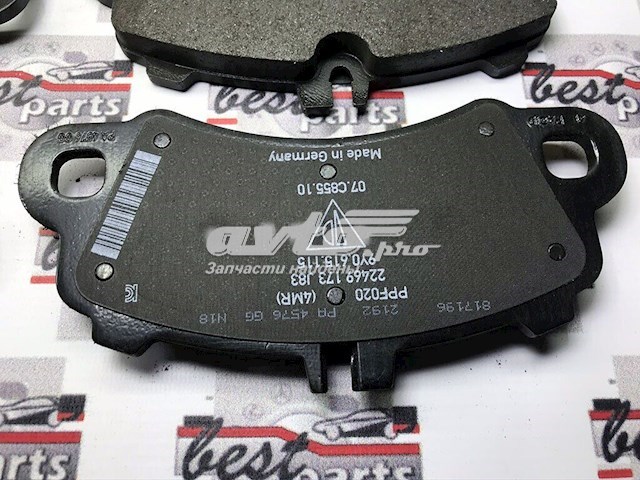 9Y0698151T Porsche колодки передние