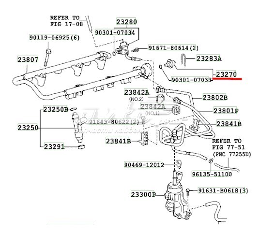 2327031080 Toyota регулятор топливный