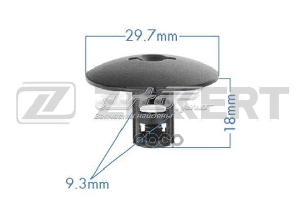 BE3528 Zekkert пистон (клип крепления брызговика)