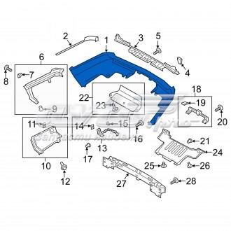 LR057291 Land Rover задний бампер