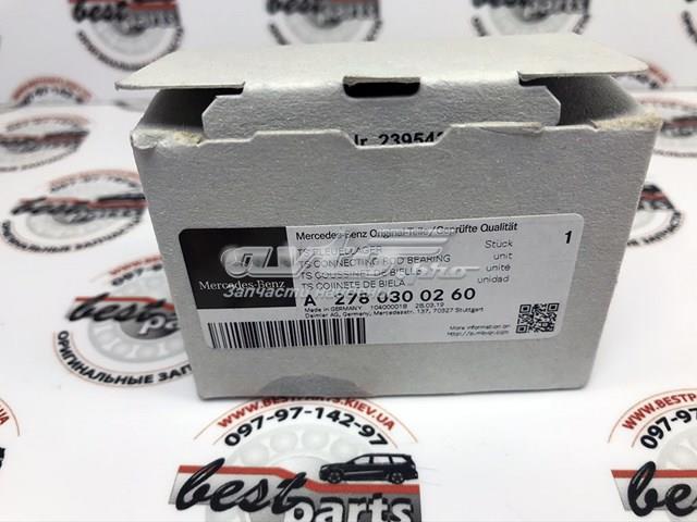 A2780300260 Mercedes вкладыш шатунный к-т mercedes m152 / m157 / m278