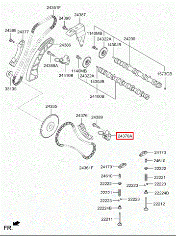 244702G150 Hyundai/Kia Натяжитель цепи насоса масляного