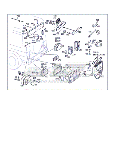 A4638201964 Mercedes фонарь задний левый