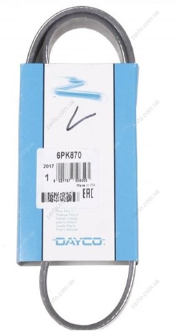 6PK870 Dayco ремень агрегатов приводной