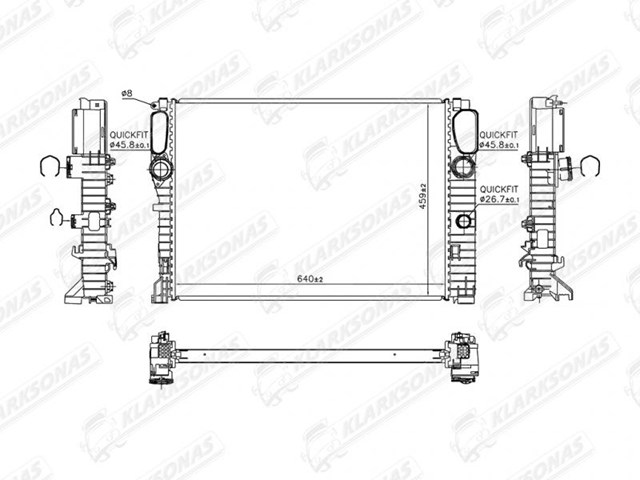 2115003402 Mercedes радиатор охлаждения двигателя