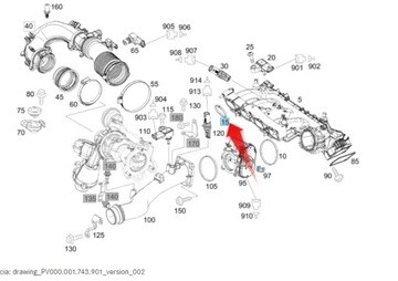 A2700960180 Mercedes прокладка впускного коллектора