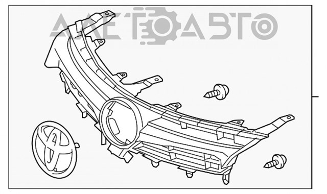5310106421 Toyota решетка радиатора